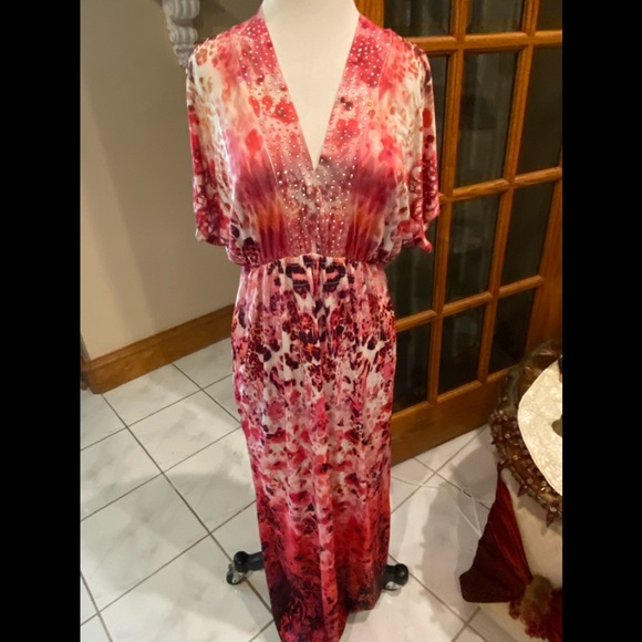 ONE WORLD | Dresses | Animal Print Maxi Dress By One World Size S ...